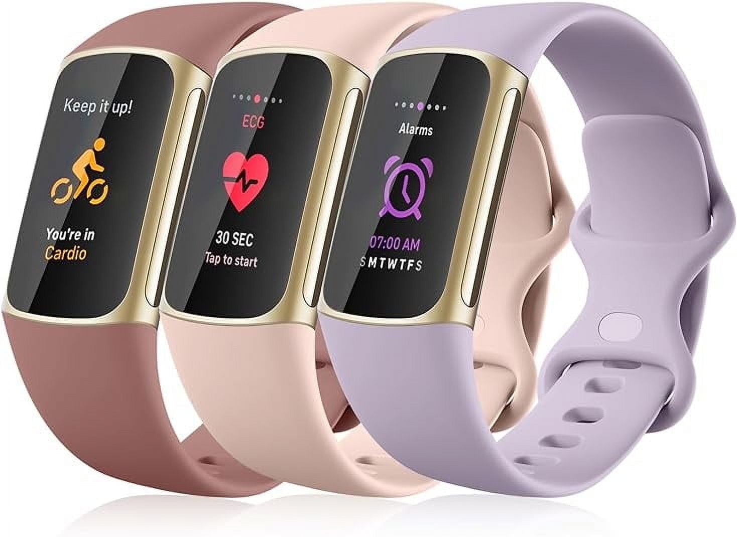 Comvin Watch Bands for Fitbit Charge 6/5 Bands for Women Men, 3 Pack ...