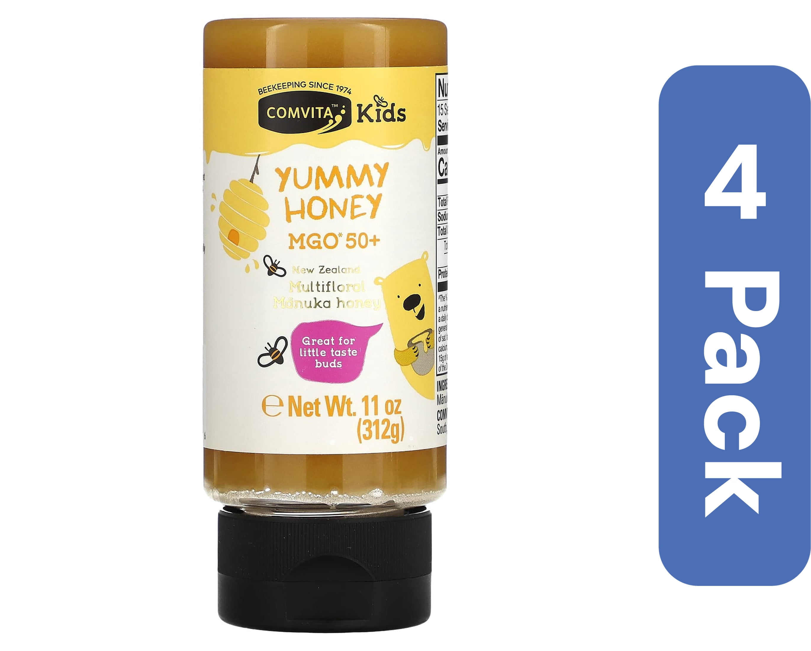 Comvita, Kids, Yummy Honey, MGO 50+, 11 oz (312 g) Pack of 4 - Walmart.com