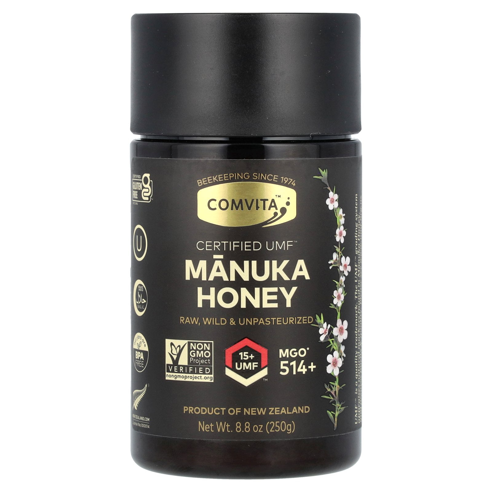 Comvita Manuka Honey, UMF 15+, MGO 514+, 8.8 oz (250 g) - Walmart ...