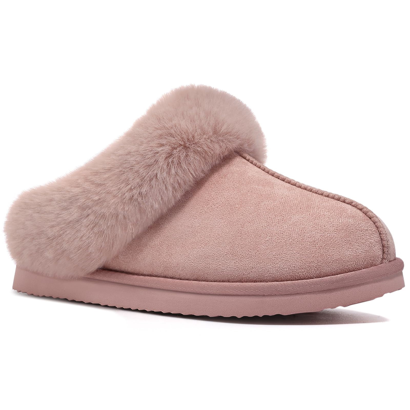 Comwarm Fuzzy House Slippers for Women Fluffy Memory Foam Suede ...