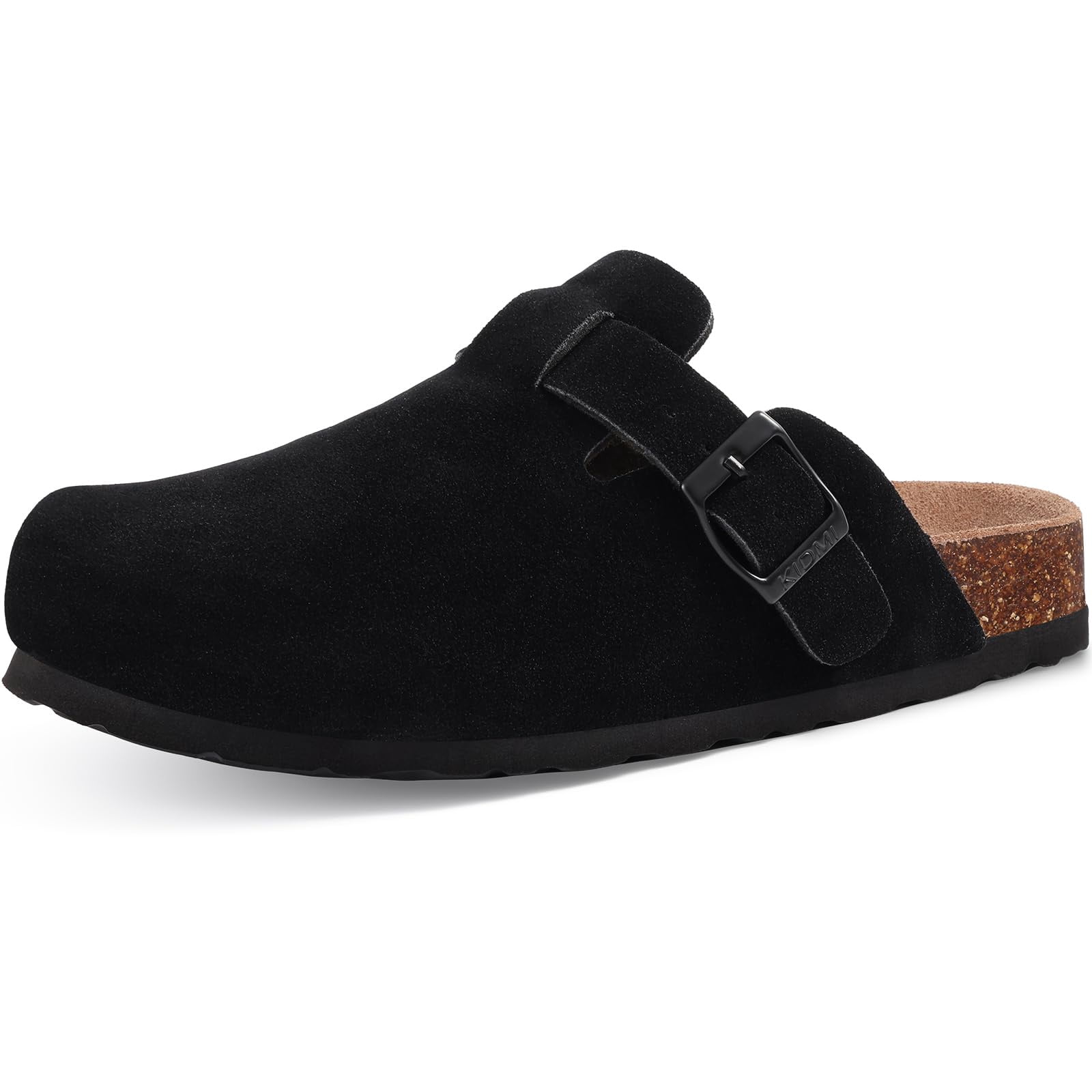 Comwarm Vegan Suede Clogs for Women Men, Arch Support Leather Mules ...