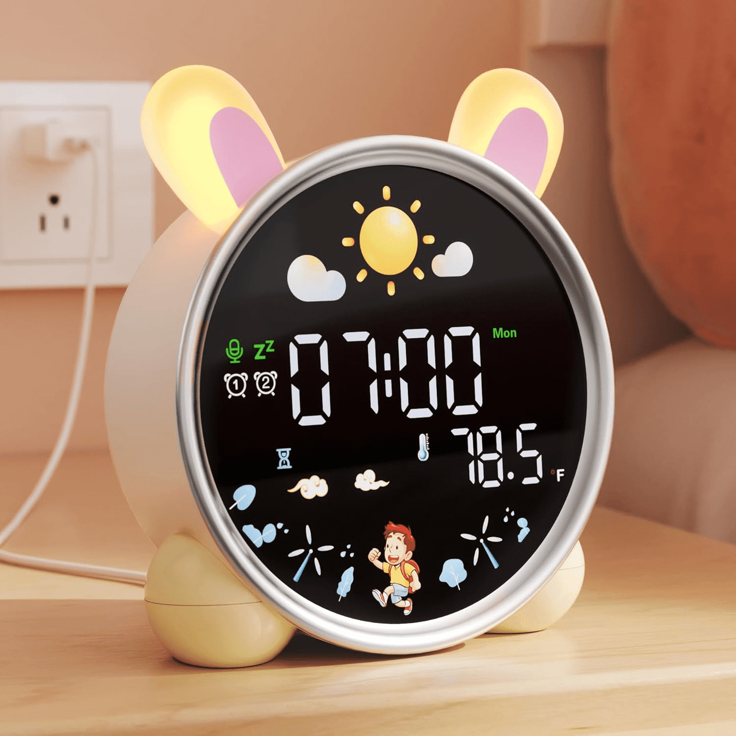 Comzler OK to Wake Alarm Clock for Kids - Cute Kids Room Decor, Stay in ...