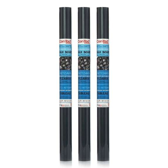 Con-Tact Brand Adhesive Chalkboard Roll, 18" x 6', 3 Rolls - Walmart.com