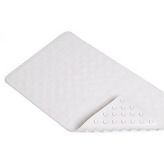 Con-Tact Brand BMAT-C4L04-04 Circles Rubber Bath Mat, 14" x 24", White ...