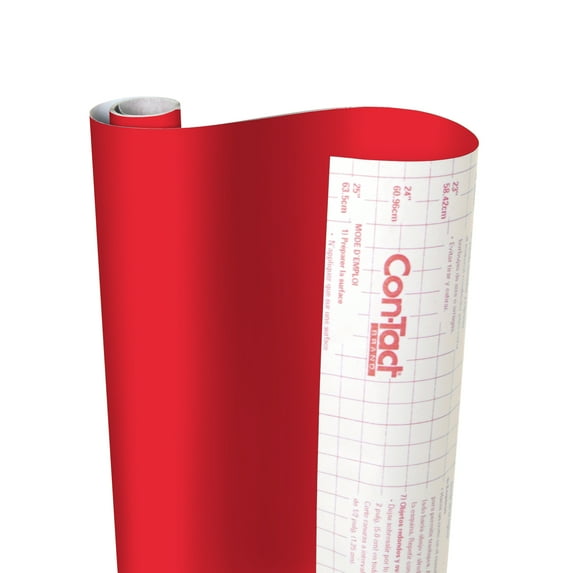 Con-Tact Brand Self-Adhesive Red Shelf Liner 18 in x 9 ft, Perfect for ...