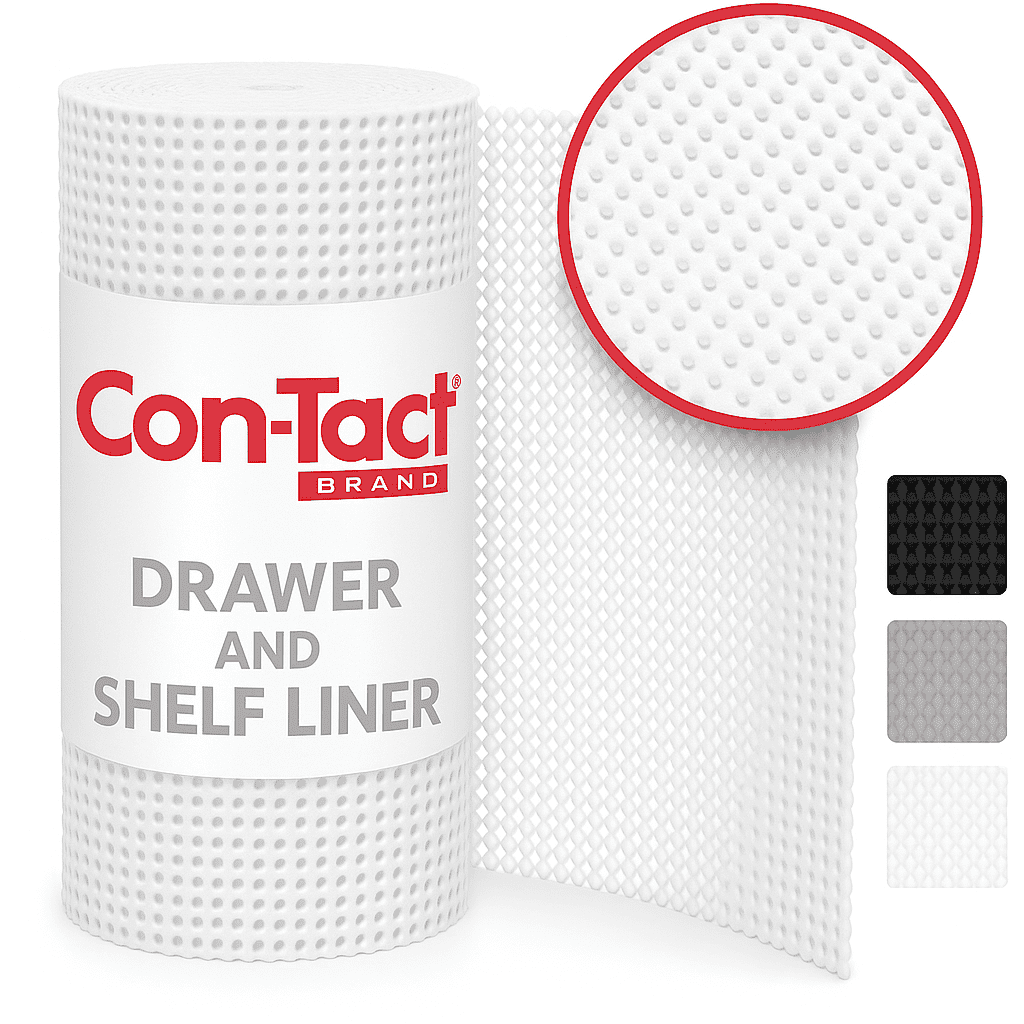 Con-Tact Non-Slip Drawer and Shelf Liners 12x20 inches Cushioned ...