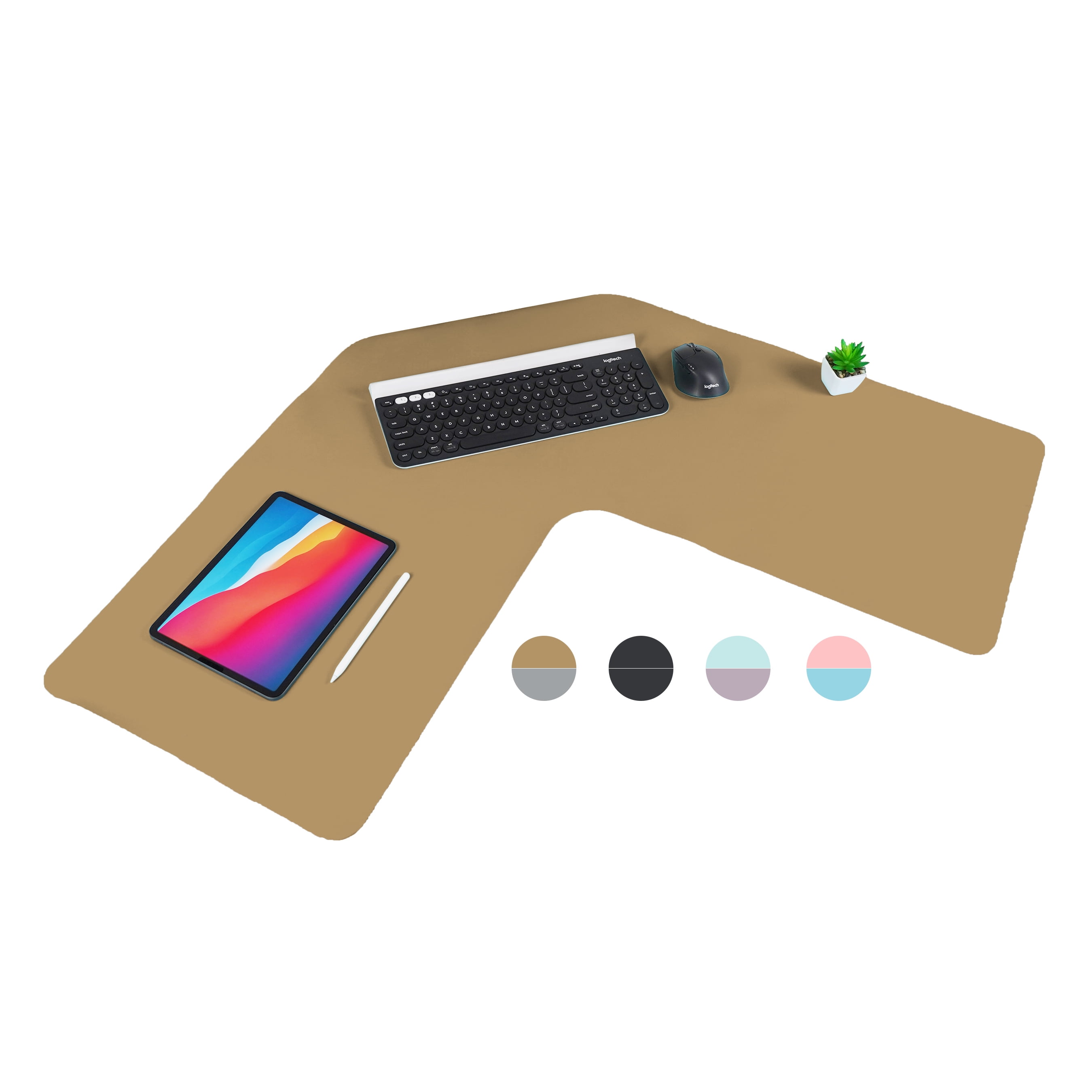 Con-Tact XL Corner Desk Protector | Anti-Slip PU Leather | 36"X15.7" L ...