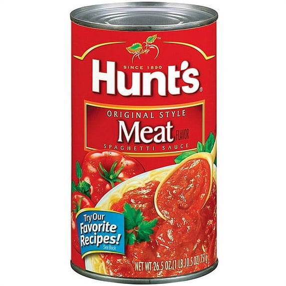 Hunt’s Spaghetti Sauce, Traditional, 26.5 oz Can - Walmart.com