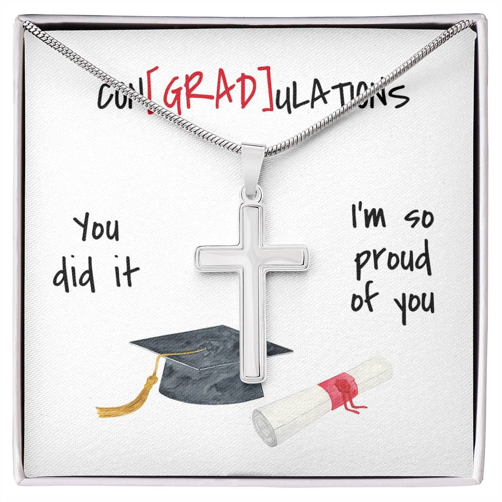 ConGRADulations Graduate, Cross Pendant Necklace Graduation Gift ...