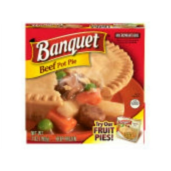 Conagra Banquet Microwavable Beef Pot Pie, 7oz - Pack of 24 - Walmart.com