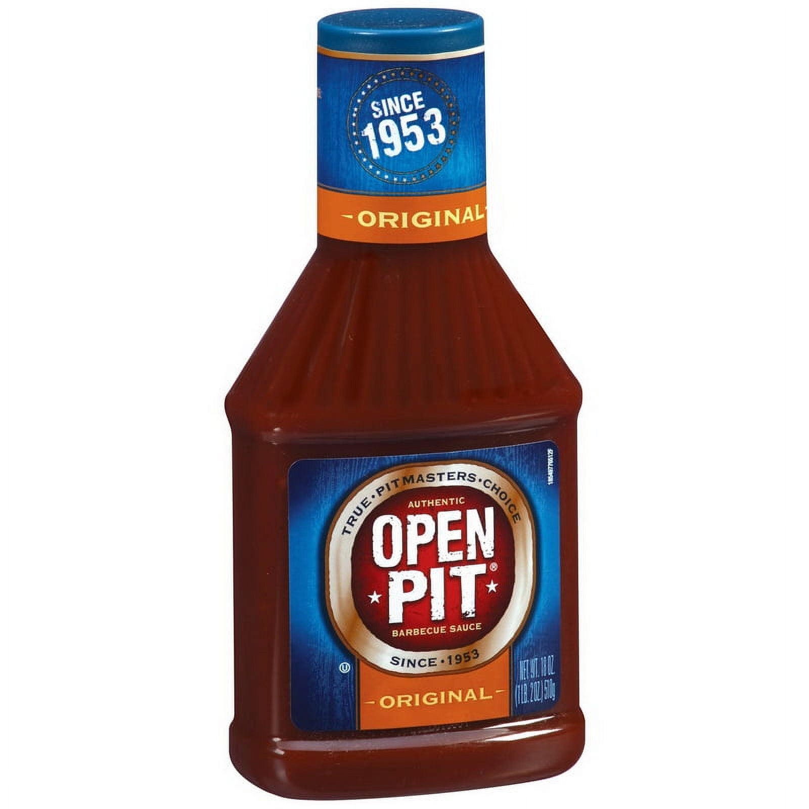 Open Pit Blue Label Original Barbecue Sauce, Tangy Smoky BBQ Flavor, 18 ...