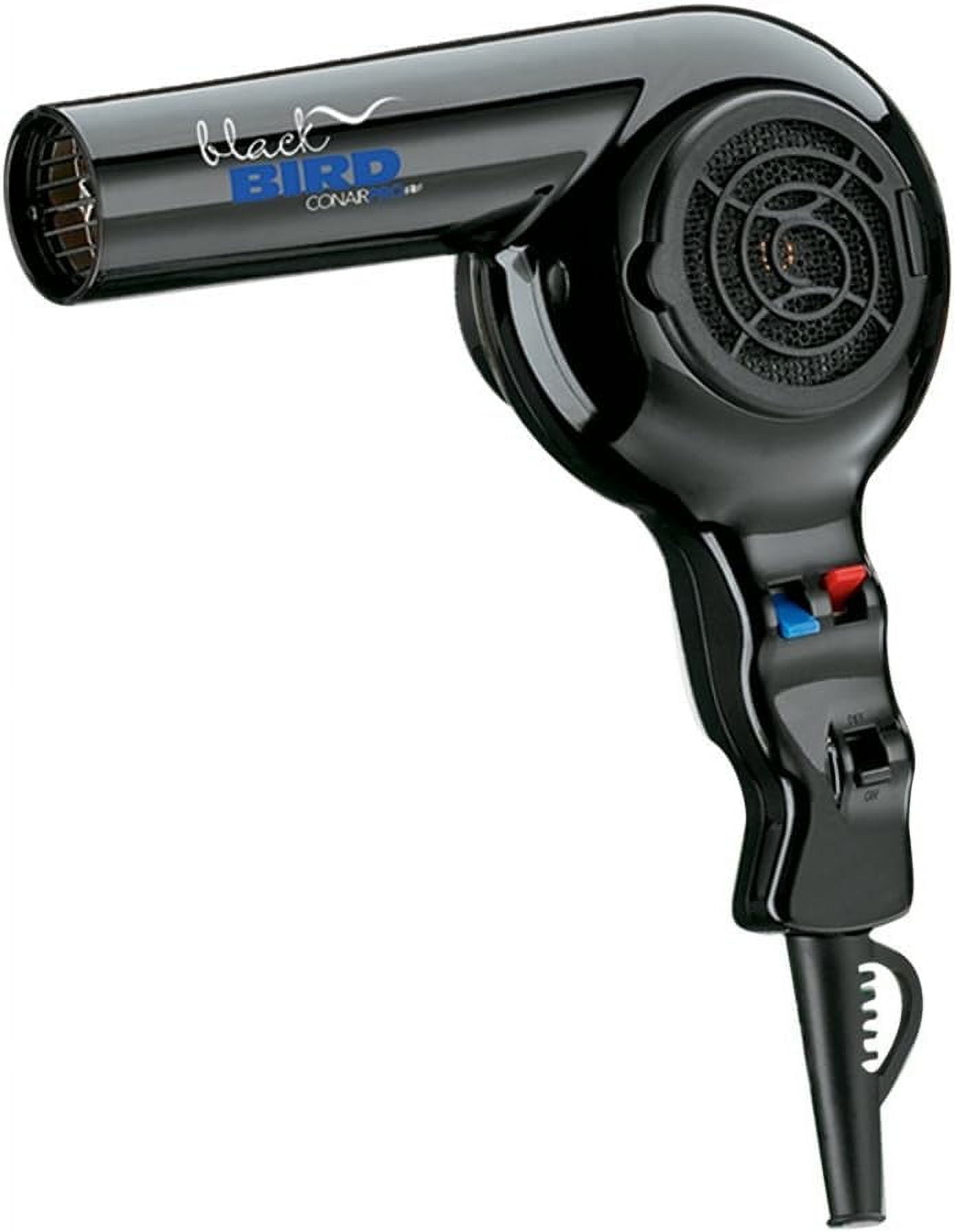Conair BB075W Pro Blackbird Hair Dryer 2000 Watt, Narrow Barrel ...