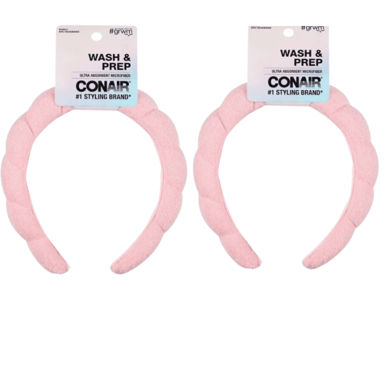 Conair Bubble Polyester Headwrap - Pink 2 Pack - Walmart.com