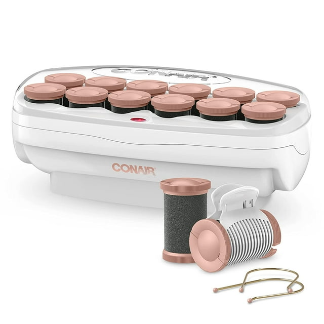 Conair Large Hair Heat Curler Set: Jumbo Ceramic Hot Rollers with Super ...