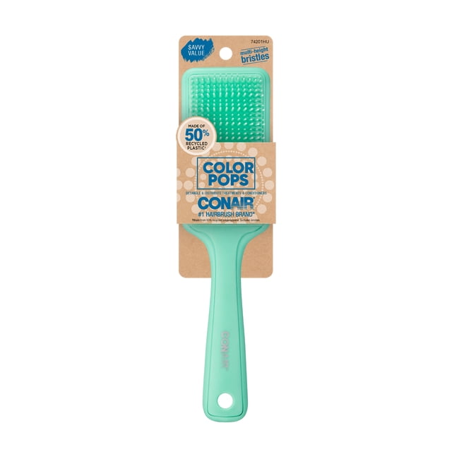 Conair Color Pops Detangling All Purpose Hair Brush, Green - Walmart.com