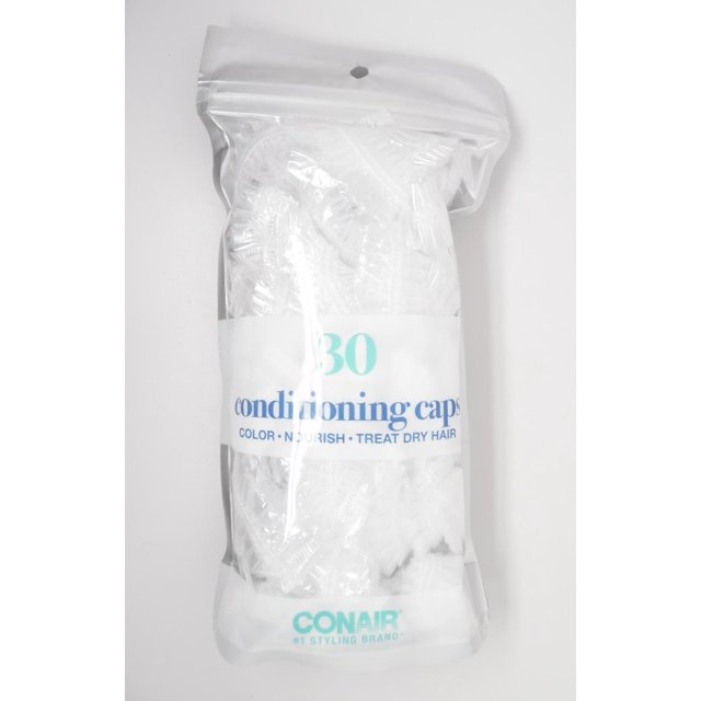 Conair Conditioning Shower Caps - 30 pcs - Cover & Nourish Hair Bonnets ...
