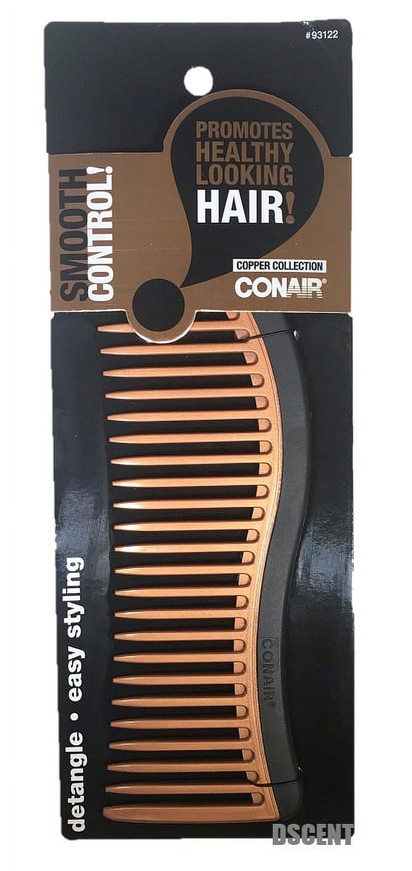 "Conair Copper Collection 7"" Detangling Comb for Smooth Control and ...