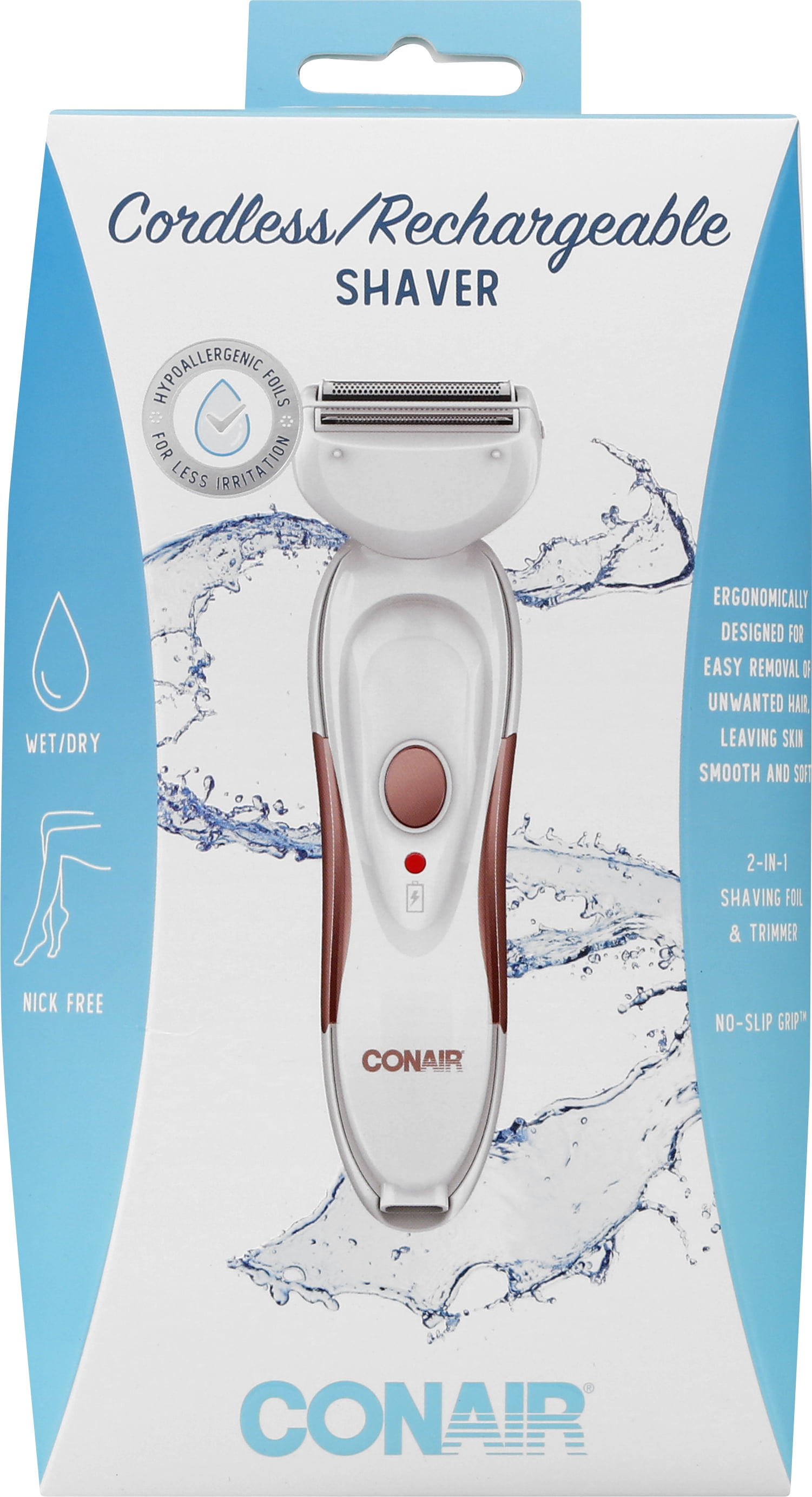 Conair Cordless Rechargeable Shaver Wet Dry LWD30R - Walmart.com