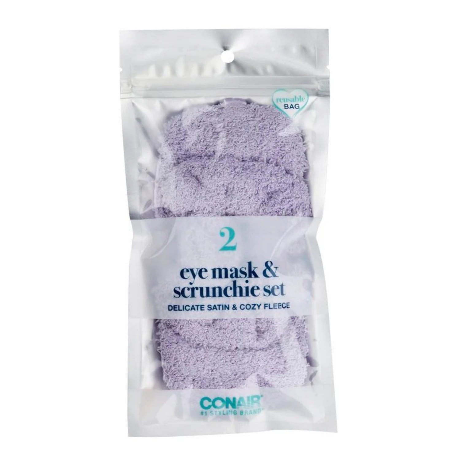 Conair Cozy Eye Mask And Scrunchie Hair Elastic - Walmart.com