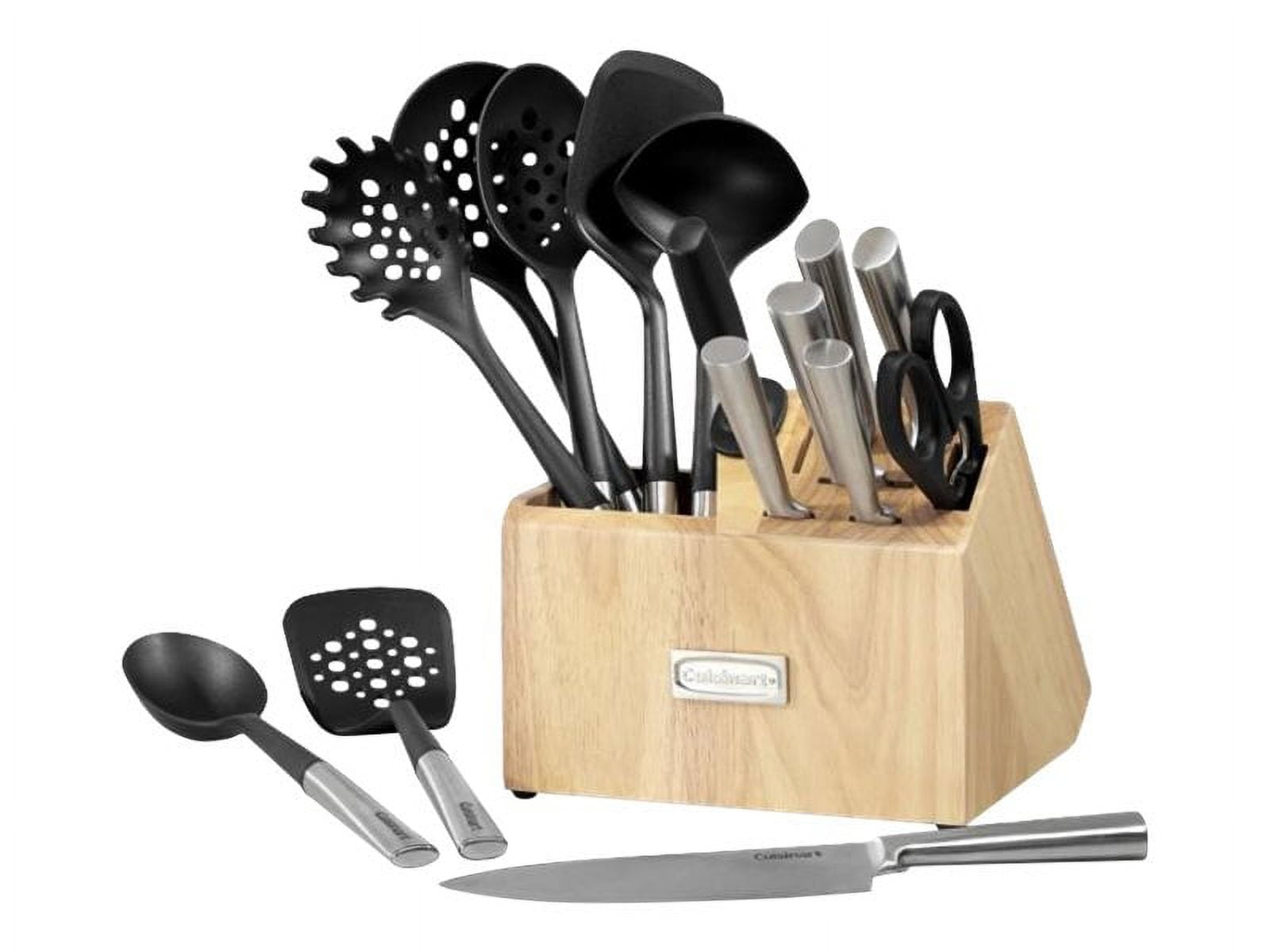 Conair Cuisinart CTG-00-CB16 Cutlery Block & Tool Crok Set Stainless ...