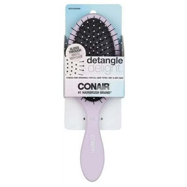 Conair Detangle Delight Hair Brush, Stress-Free Brushing, For All hair ...
