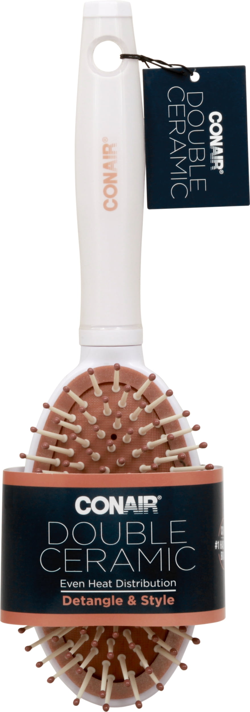 Conair Double Ceramic Detangle & Style Hair Brush - Walmart.com