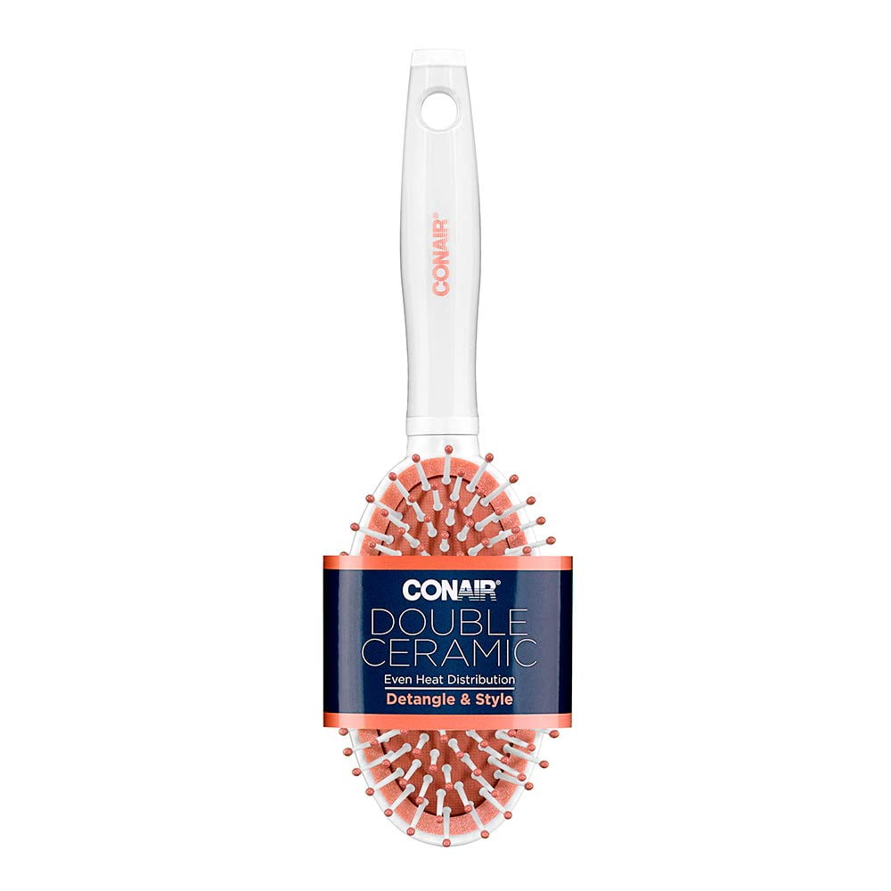 Conair Double Ceramic Detangle & Style Hair Brush - Walmart.com
