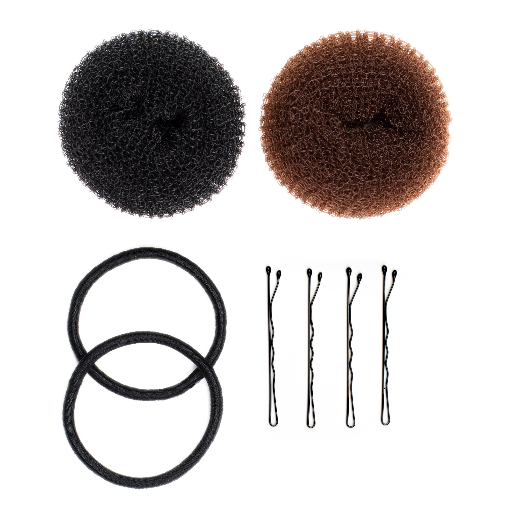 Conair Easy Updo Twin Bun Making Kit with Pins, Elastics, and Bunmakers ...