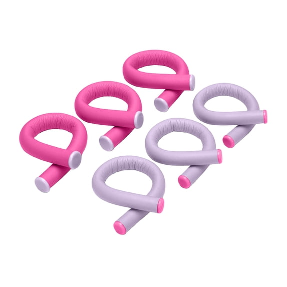 Conair Heatless Hair Curlers, Satin Foam, Multicolor, 18 Count, Bouncy ...