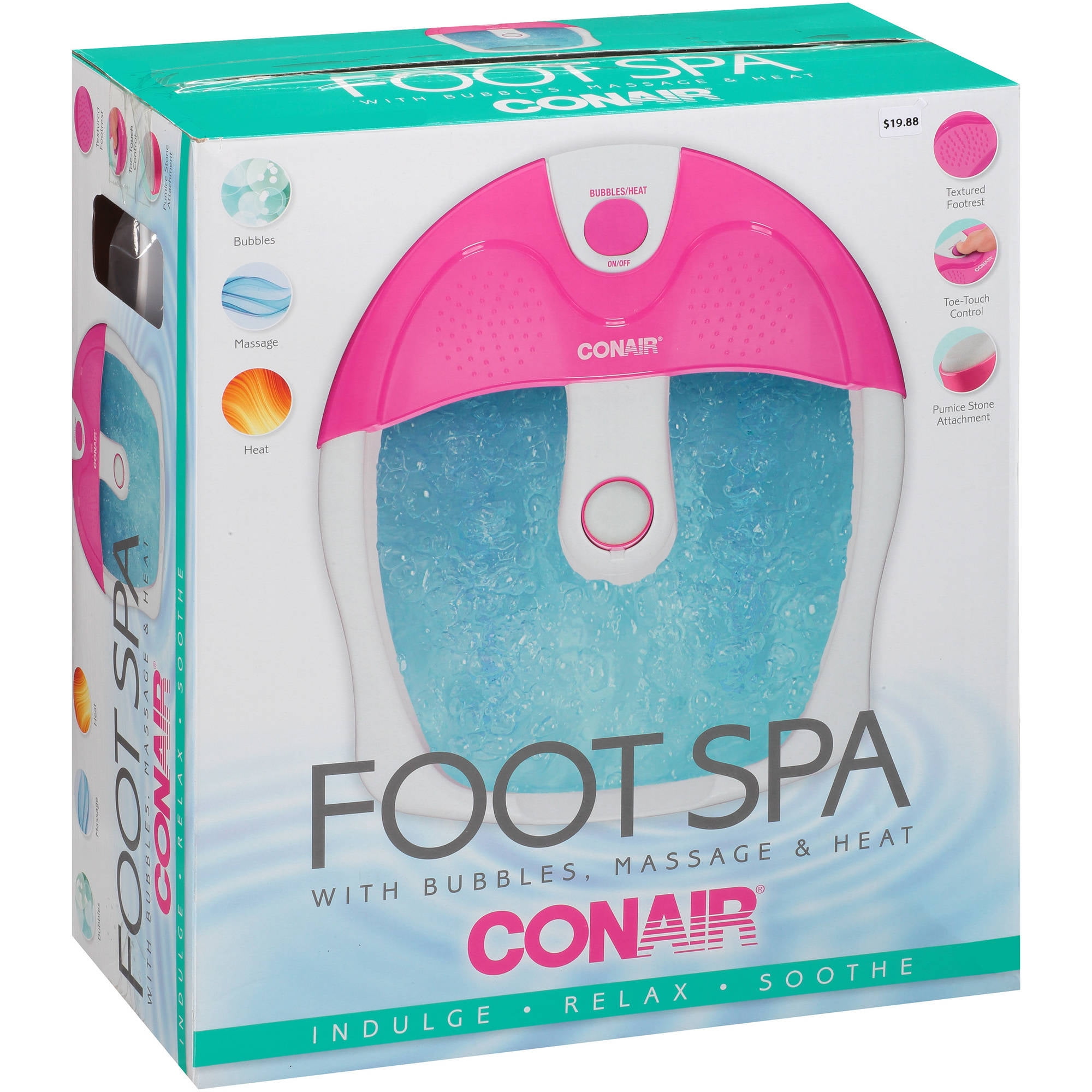 Conair Foot Spa with Bubbles Massage Heat Walmart