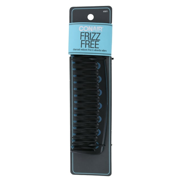 Conair Frizz Free Wellness Charcoal Detangle Comb, Black, 1-Piece ...