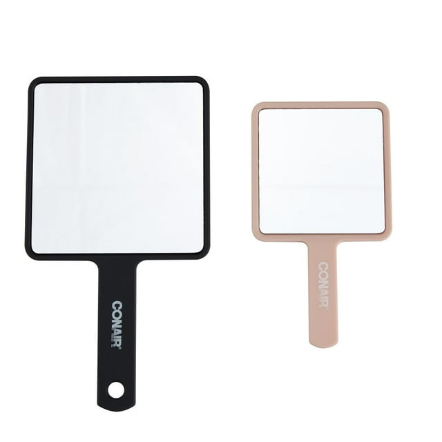 Conair Handheld Square Mirrors, Standard Magnification, 2 Count ...