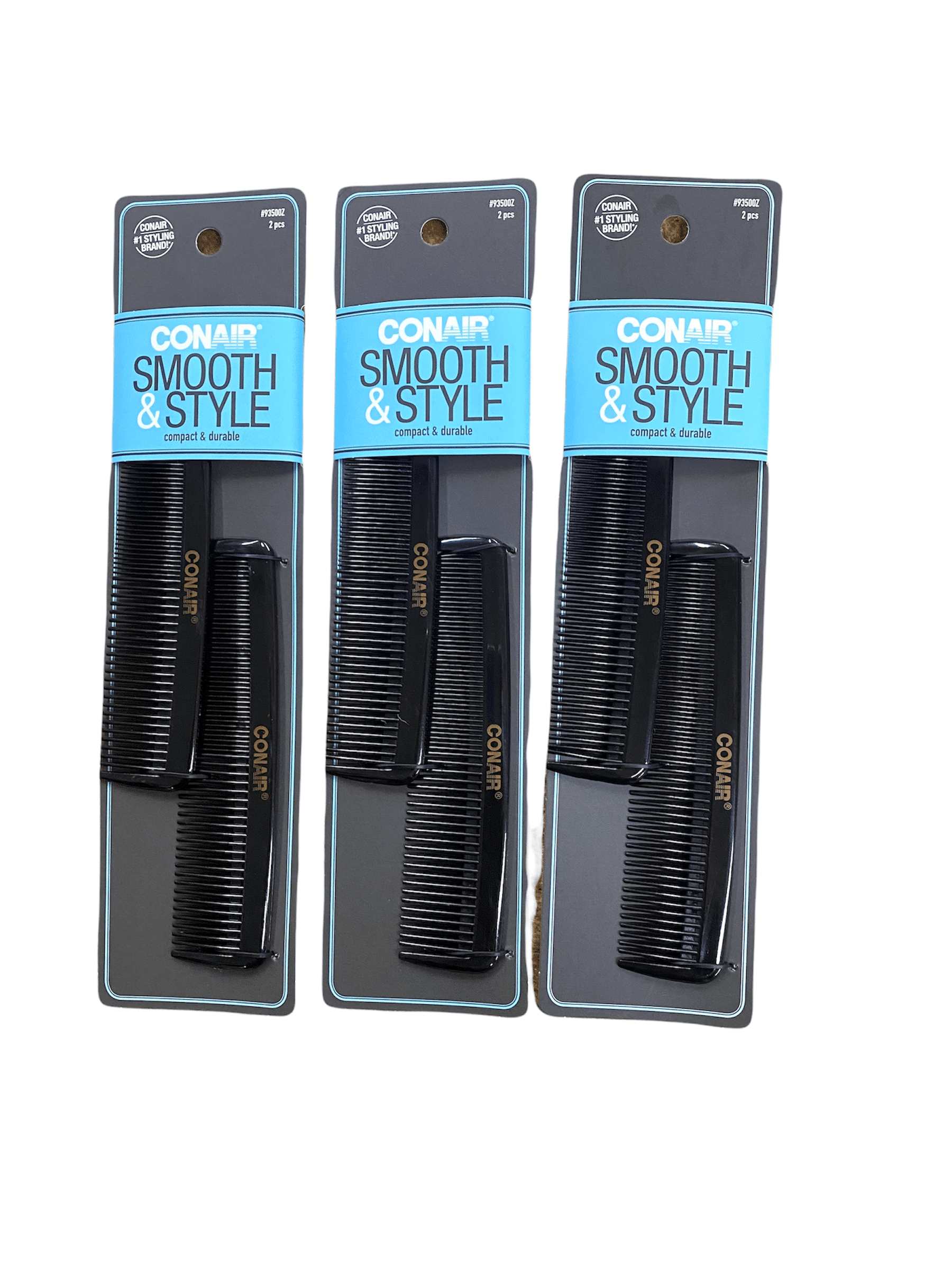 Conair Compact & Durable Pocket Combs for Hair Style, Chemical ...