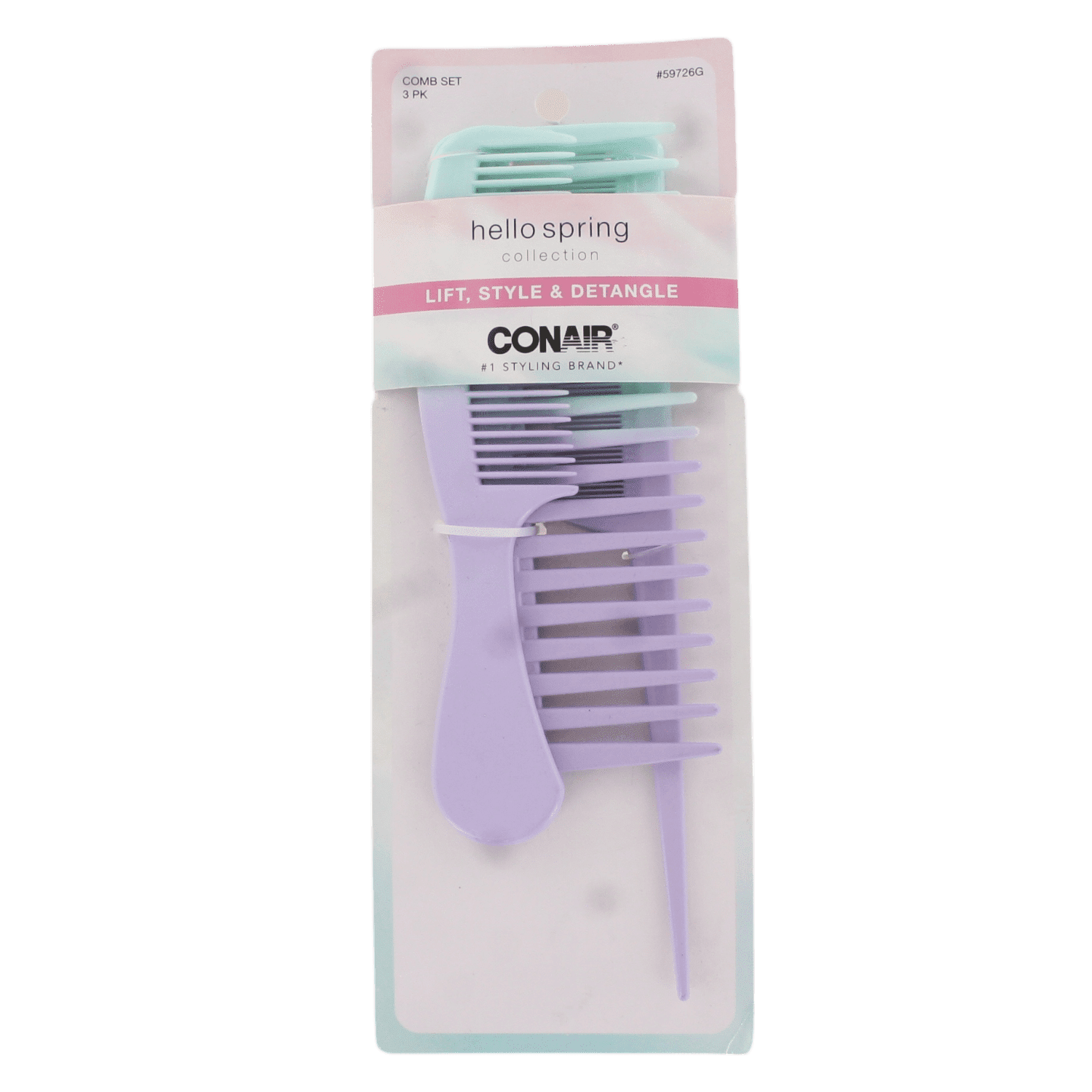 Conair Hello Spring Collection Life, Style and Detangle Hair Combs, 3 ...