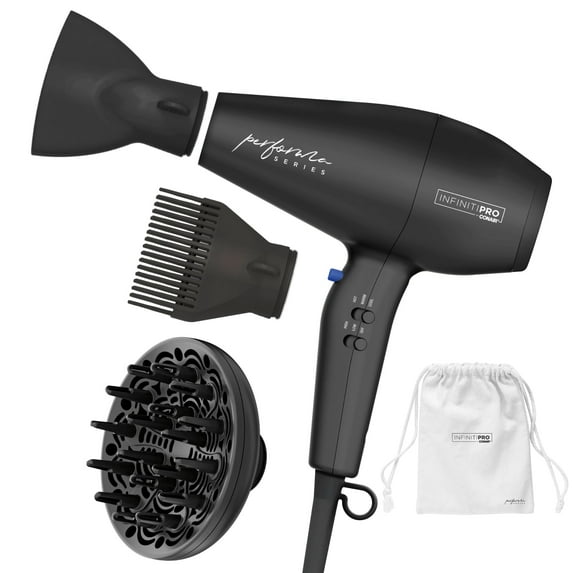 Conair Infiniti Pro Hair Dryer with Diffuser Plus 2 Other Attachments ...