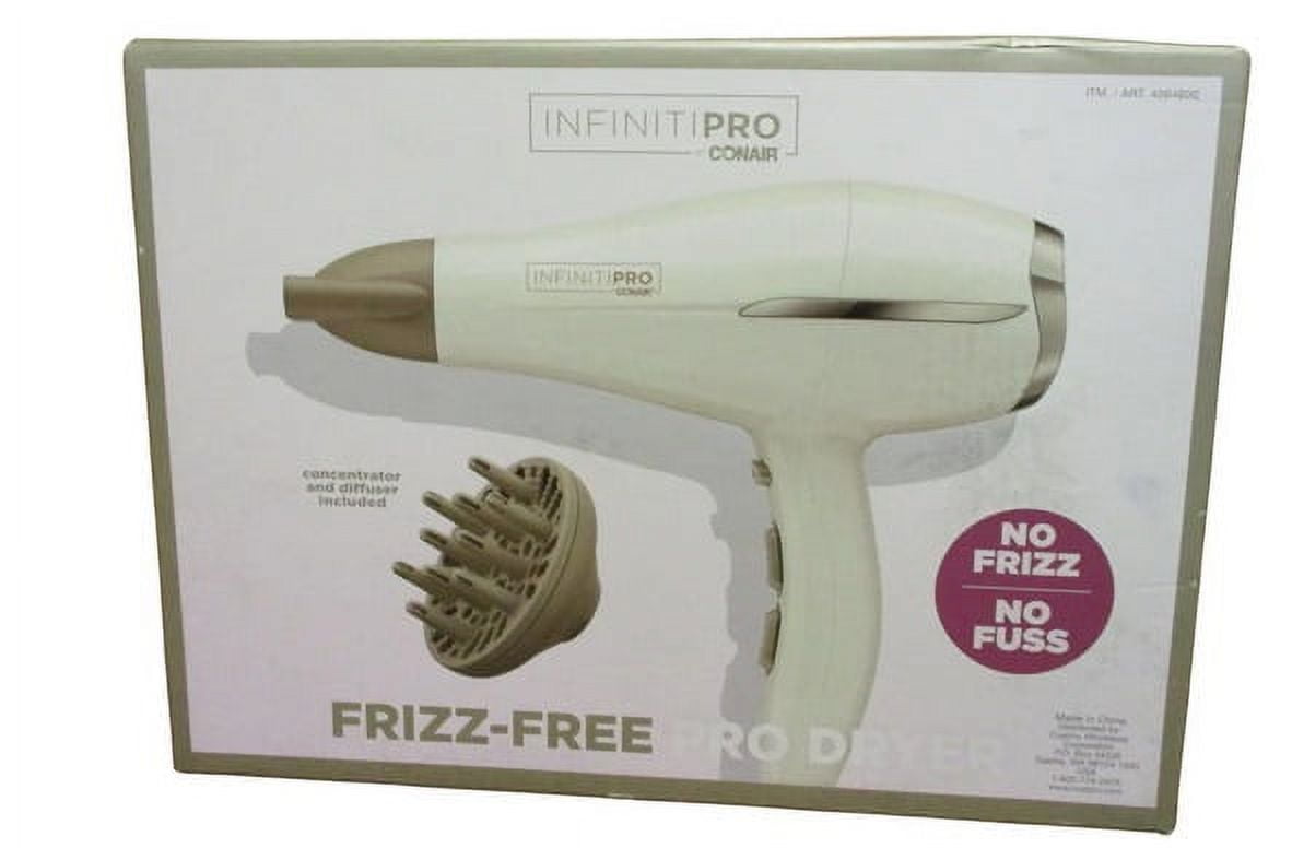 Conair Infiniti Pro Frizz Free White Hair Dryer Concentrator & Diffuser ...