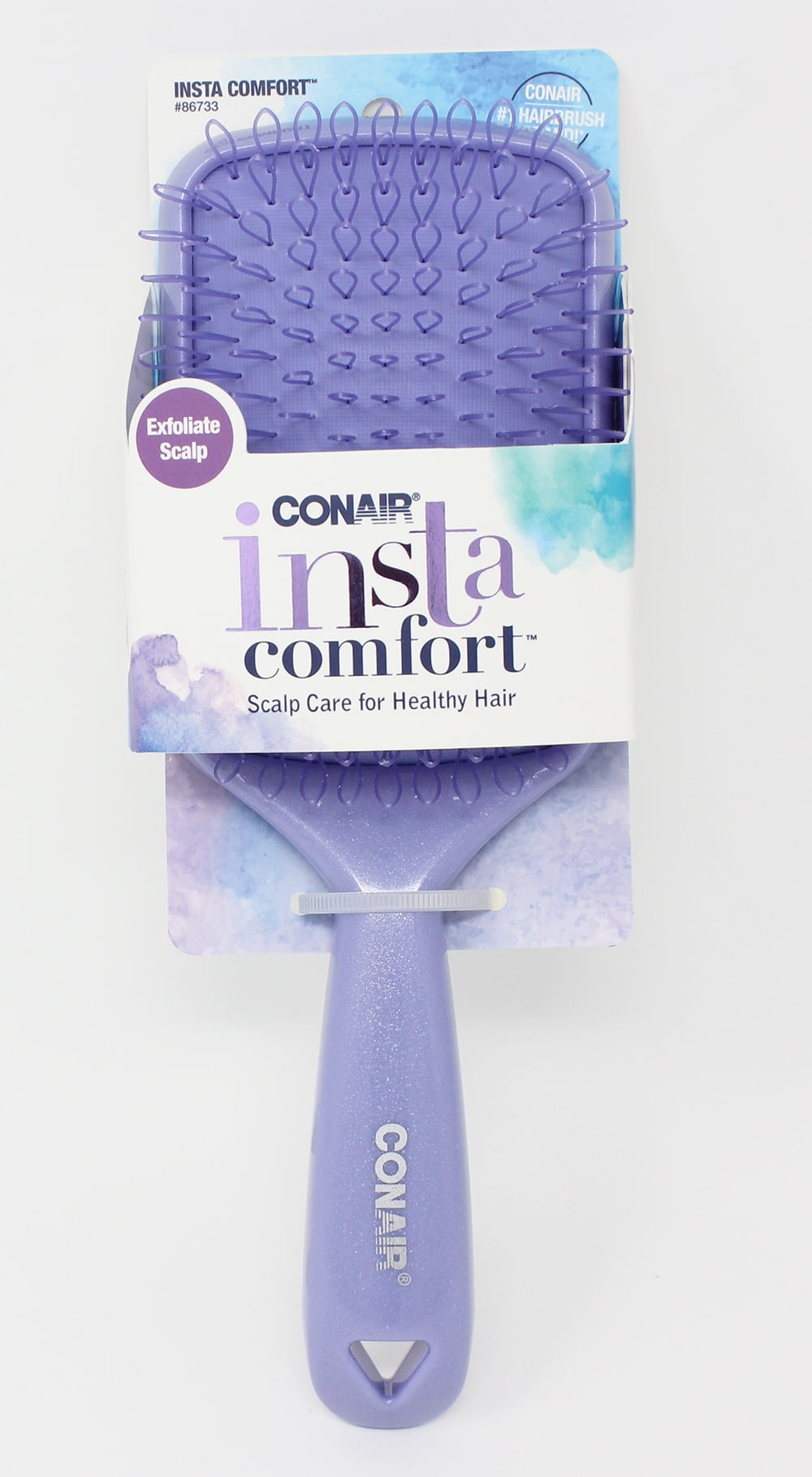 Conair Insta Comfort Scalp Exfoliate Hair Care Brush 86733 Purple Spa ...