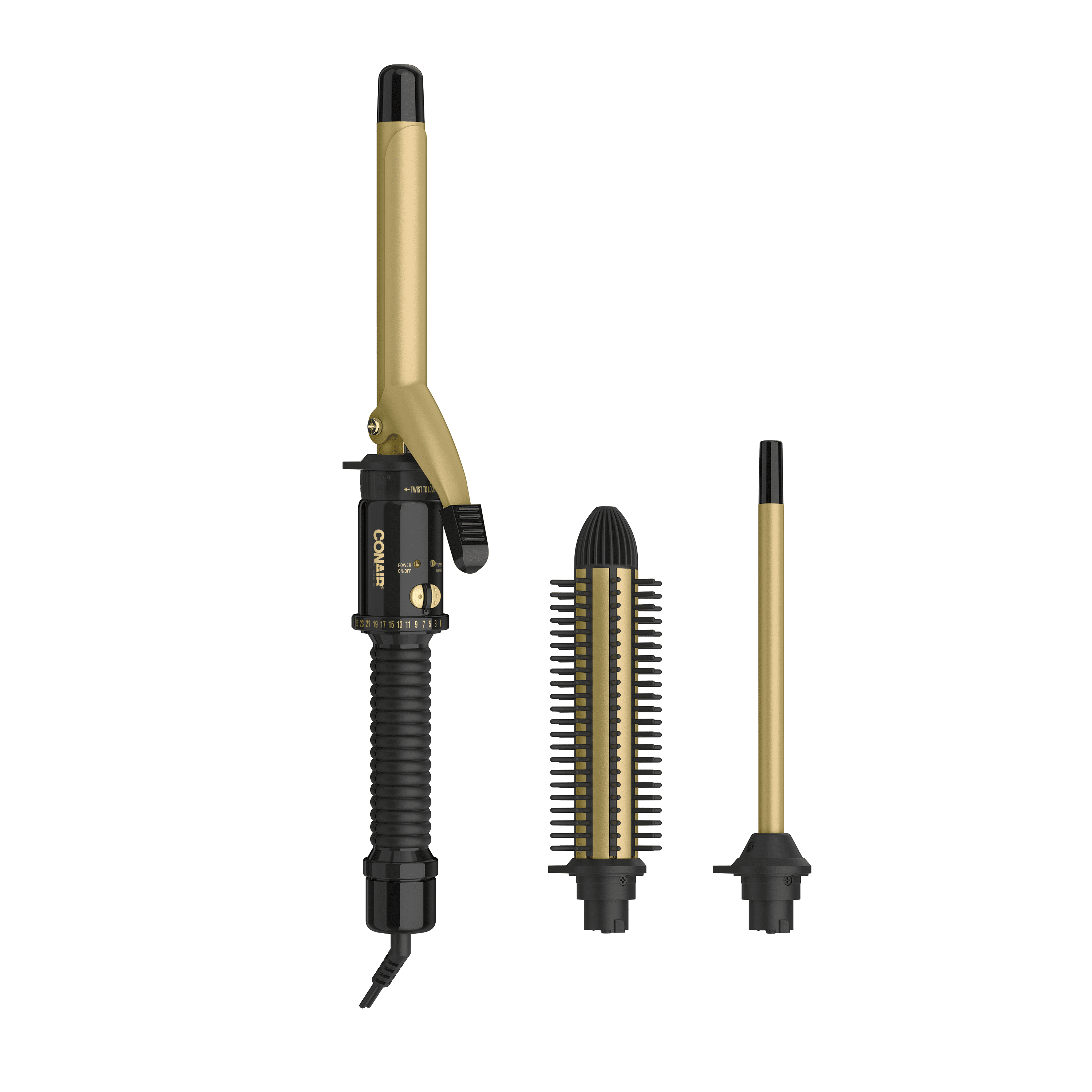 Conair Instant Heat Multi-Attachment Styler, 3 Barrels for Textured ...