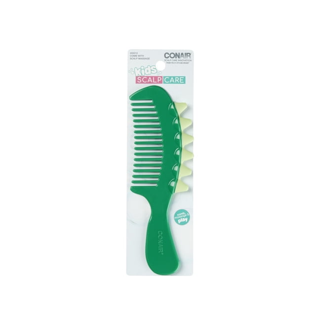 Conair Kids Scalp Care Shower Comb with Scalp Massage, Green - Walmart.com