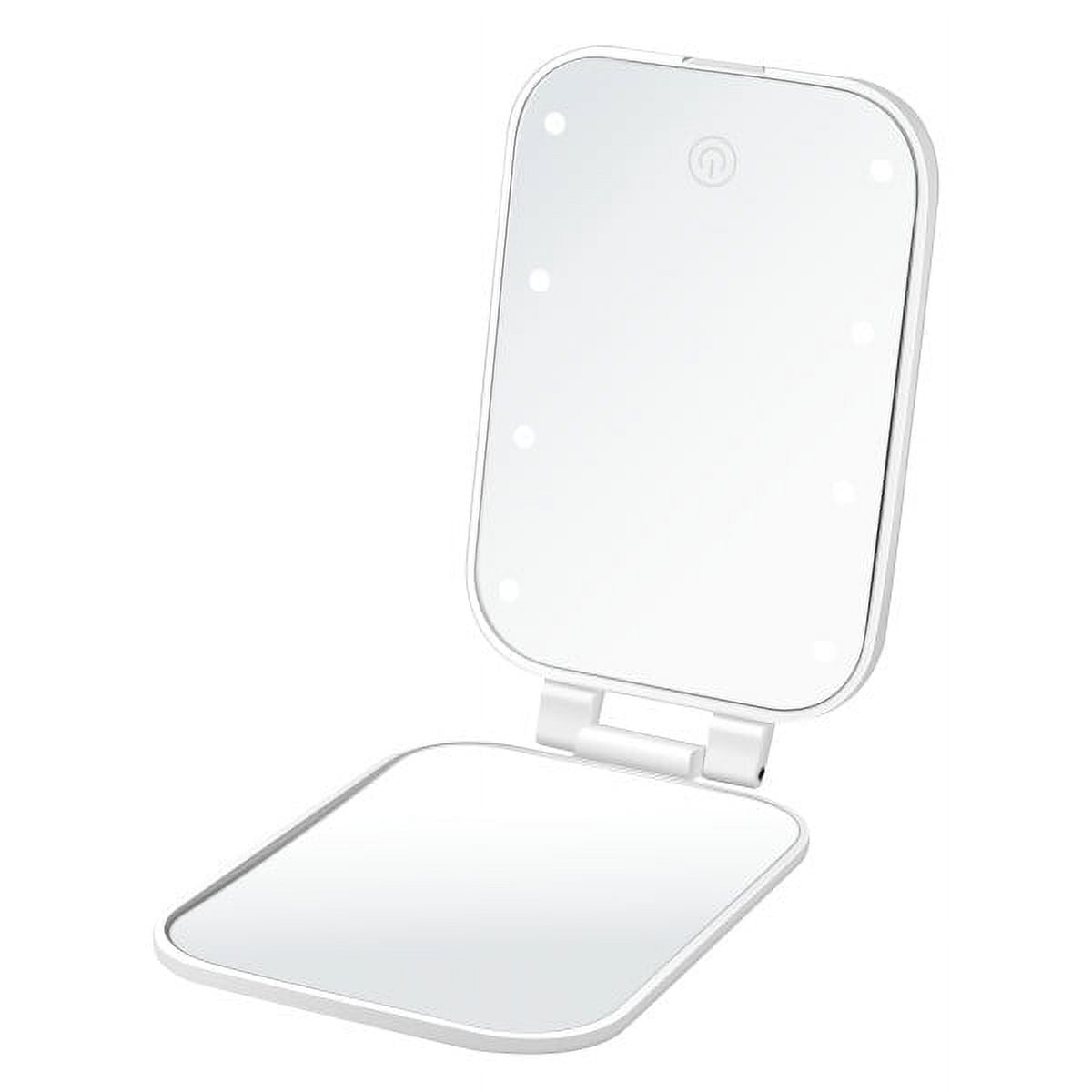 Conair LED-Lighted Compact Mirror, Touchscreen Mirror, Free Standing ...