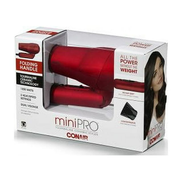 Conair MiniPro Tourmaline Ceramic Hair Dryer Model 263SR - Walmart.com
