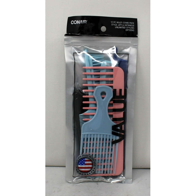 Conair Multipack Combs Made in USA - 12pk - Walmart.com