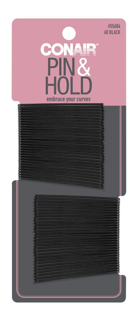 Conair Pin & Hold Classic Bobby Pins, Black, 60 Ct - Walmart.com
