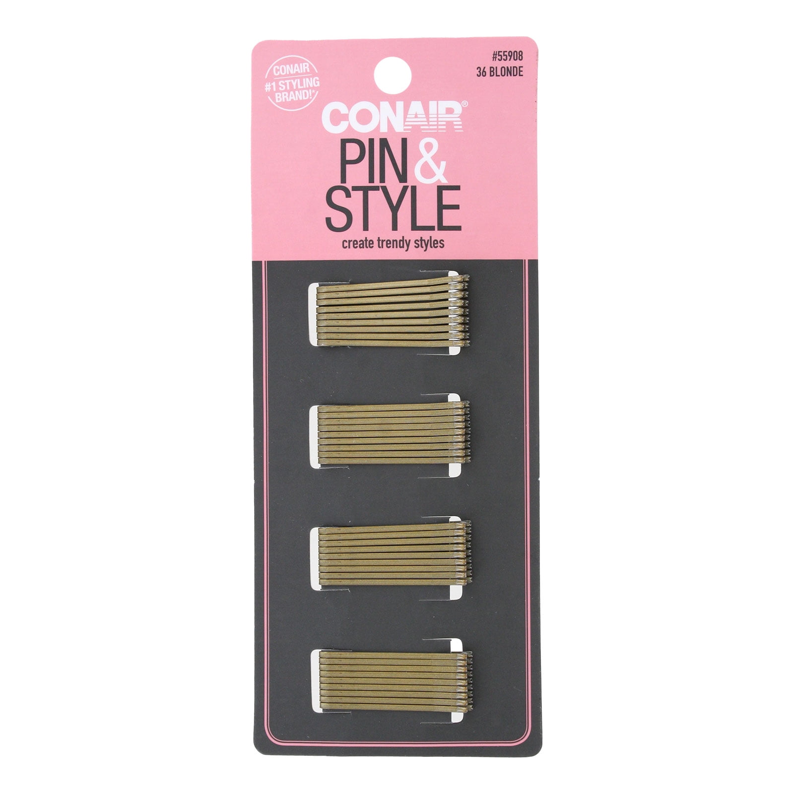 Conair Mini Hair Bobby Pins, Hold Clip Variety, Blonde, 36-Pieces ...
