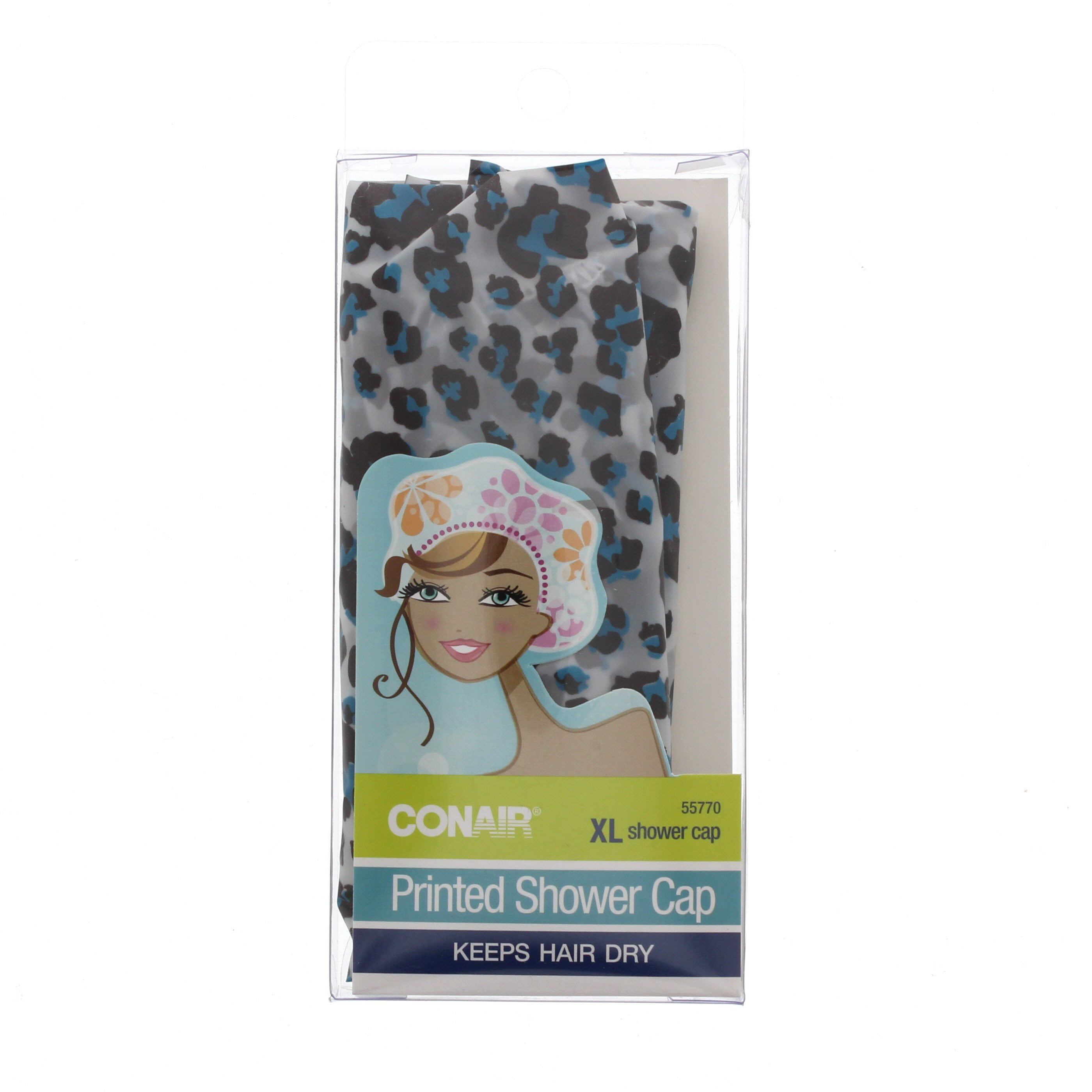 Pack of 2 Conair Printed Shower Cap - Colors & Designs May Vary, 1.00 ...