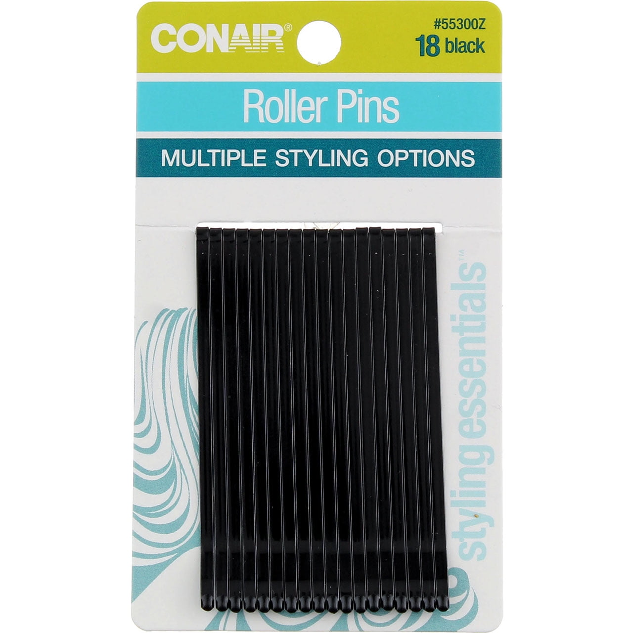 Conair Roller Pins, Black 18 Ea (Pack of 4) - Walmart.com