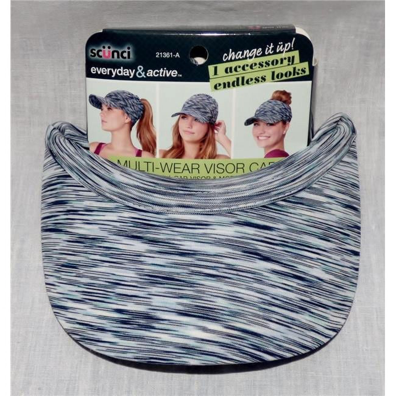 Conair Scunci Draw String Dye Visor Cap, Set of 3 - Walmart.com