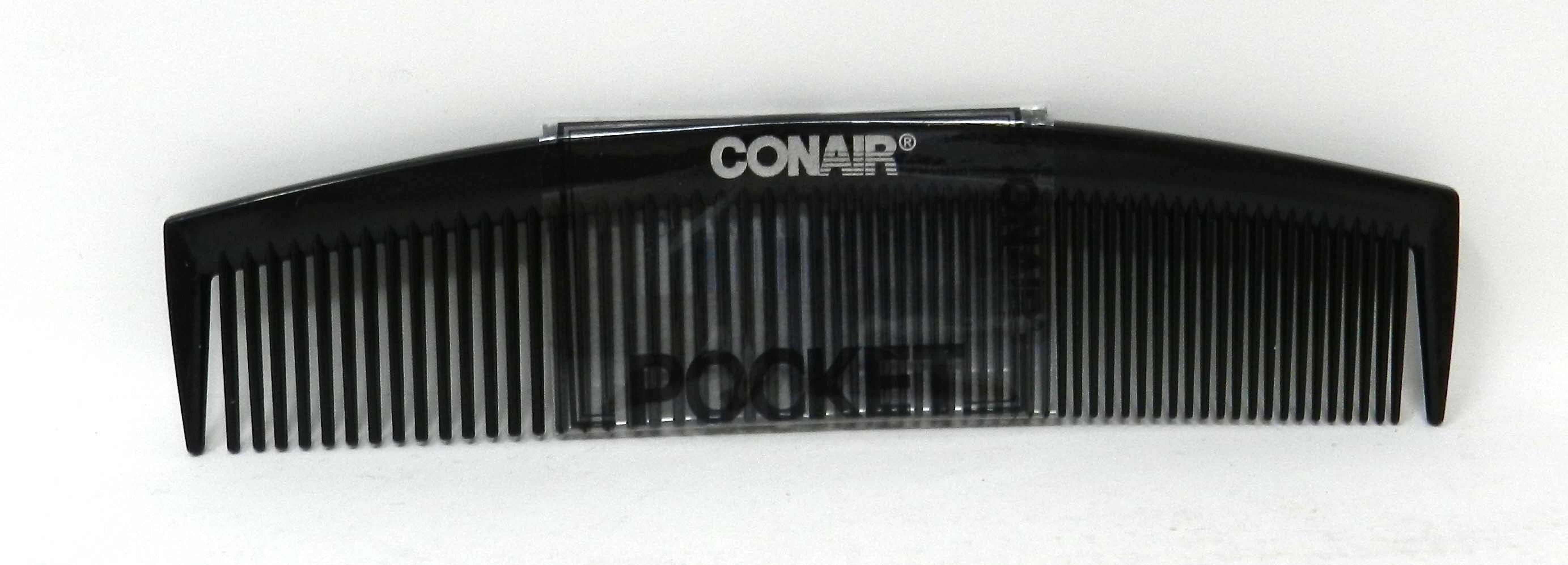 Conair Single 5-Inch Pocket Fine Tooth Men's Hair Comb (Black ...