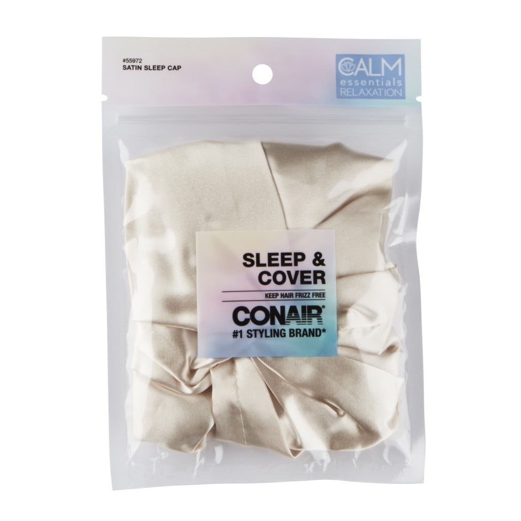 Conair Sleep & Cover Off-White Satin Sleep Cap - Walmart.com