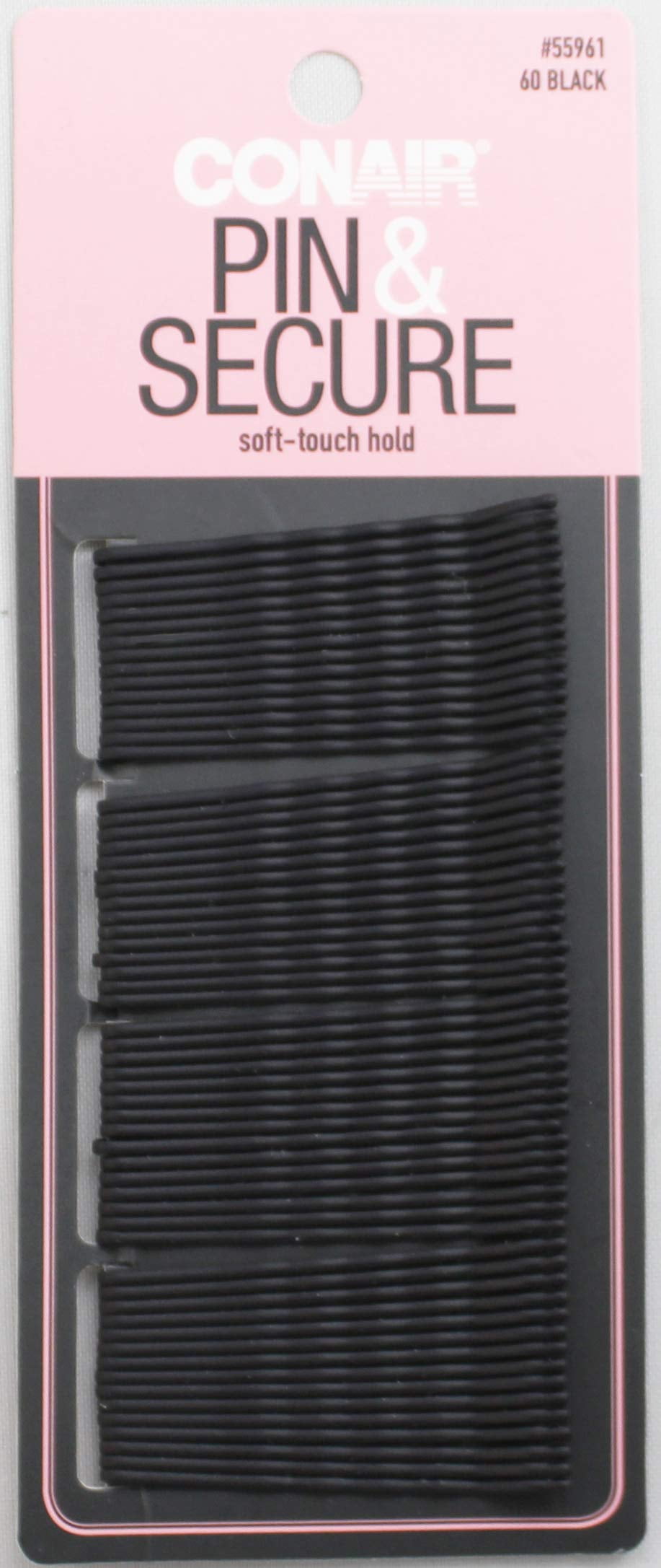 Conair Soft-touch Hold Secure Bobby Pin, Black, 60 pcs - Walmart.com